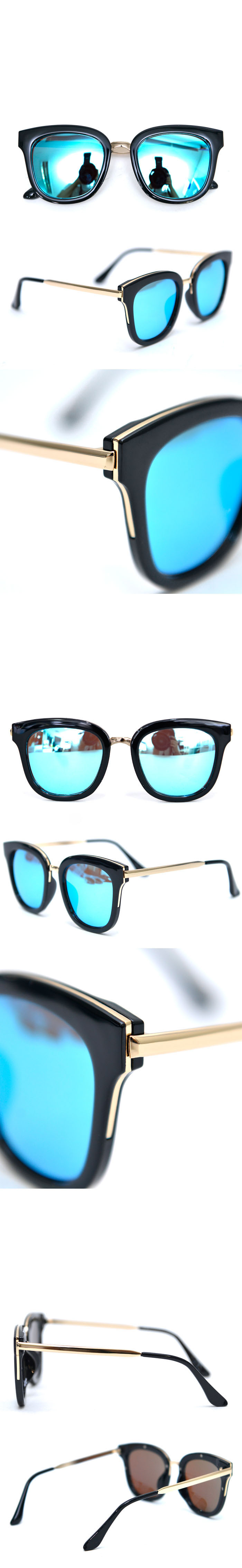 Accessories Sunglasses And Glasses Gold Arm And Trim Square Sunglasses 100 Guylook Mens